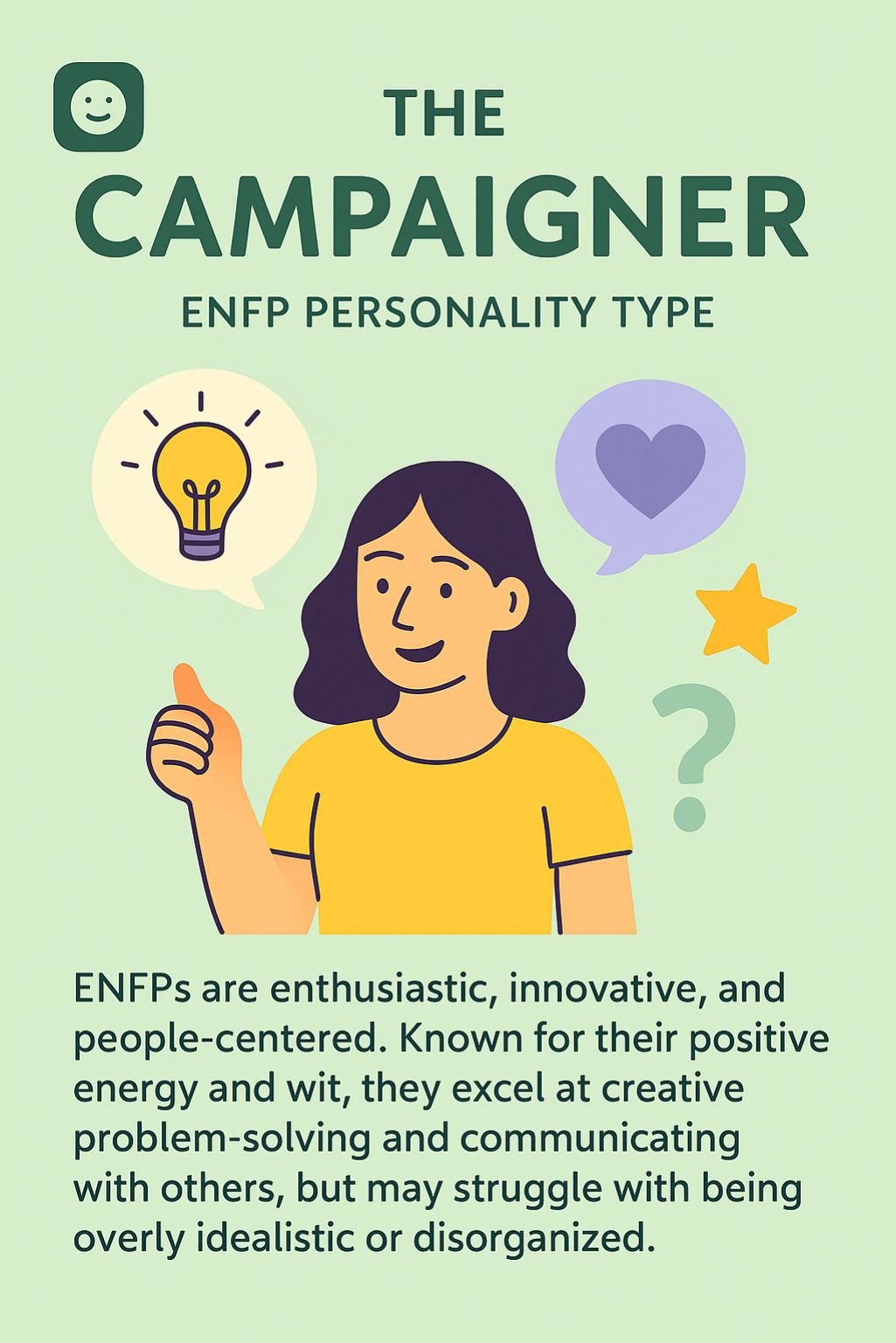 MBTI Personality Test Result - ENFP Campaigner - SoulBot Therapy